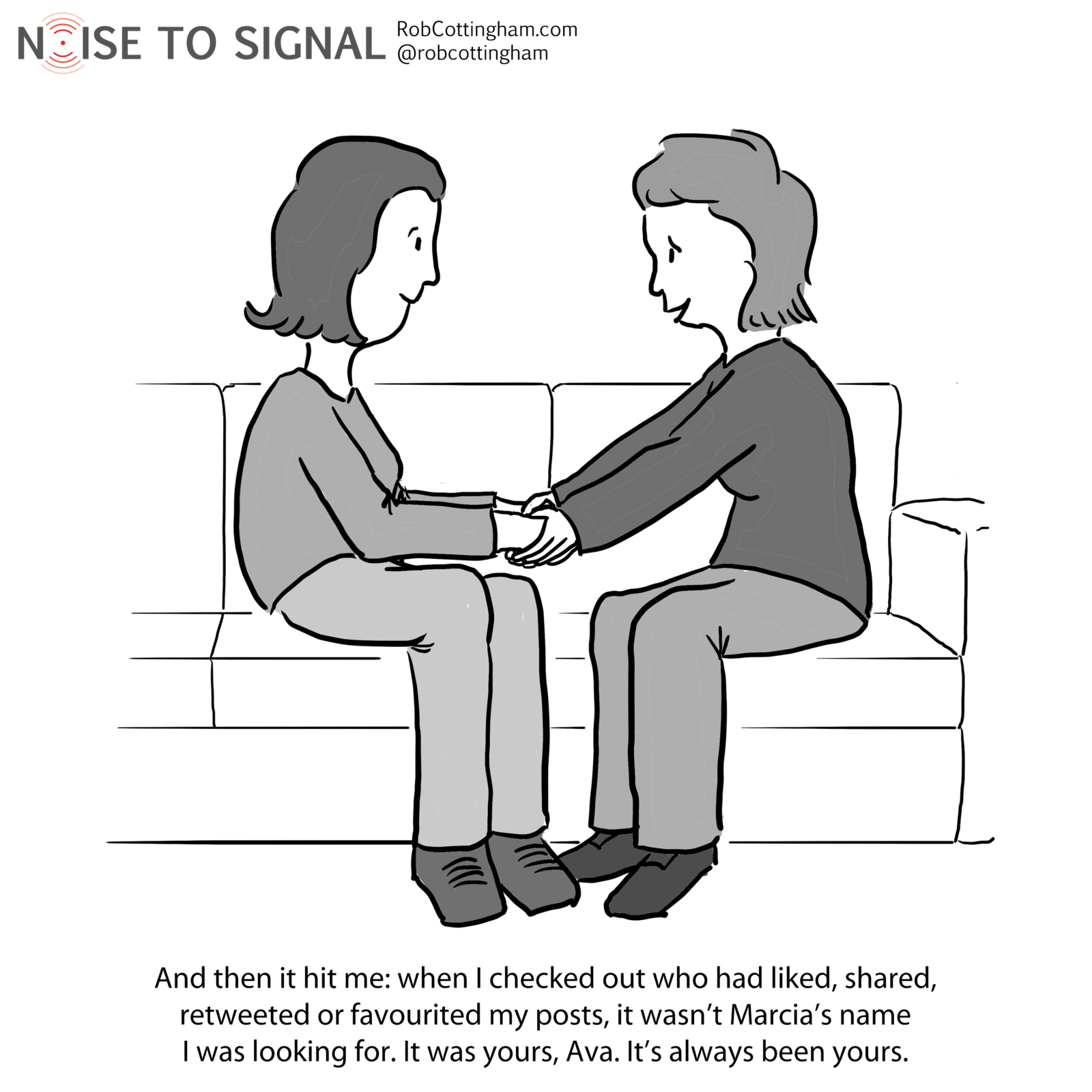 It had to be you, +1derful you - Noise to Signal Cartoon